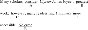 SAT Identifying Sentence Errors Practice Question 302: Answer and ...