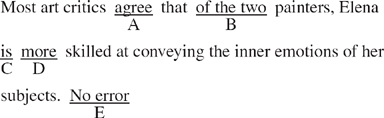 SAT Identifying Sentence Errors Practice Question 346: Answer and ...